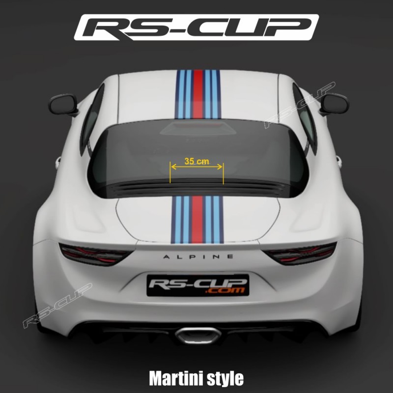 Stripe MARTINI RACING sticker decal for ALPINE A110 A110S PURE LEGEND